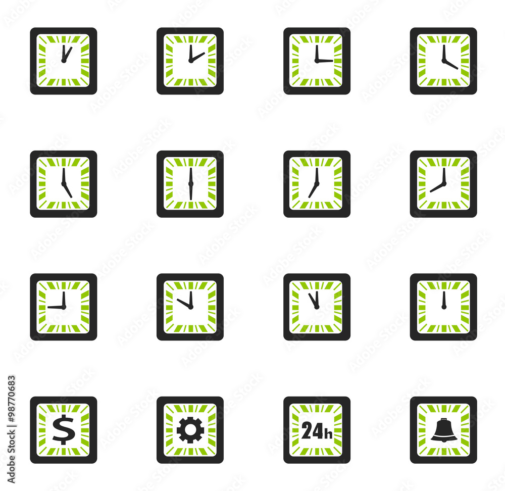 Time icons set Stock Vector | Adobe Stock