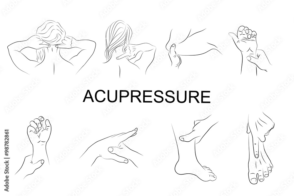 point massage. Body parts. Stock Vector | Adobe Stock