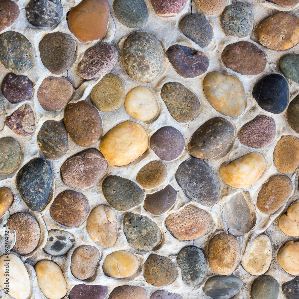 Pebble stone floor tile texture Stock Photo | Adobe Stock