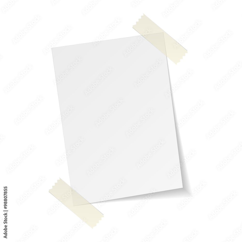 blank paper, vector illustration Stock Vector | Adobe Stock