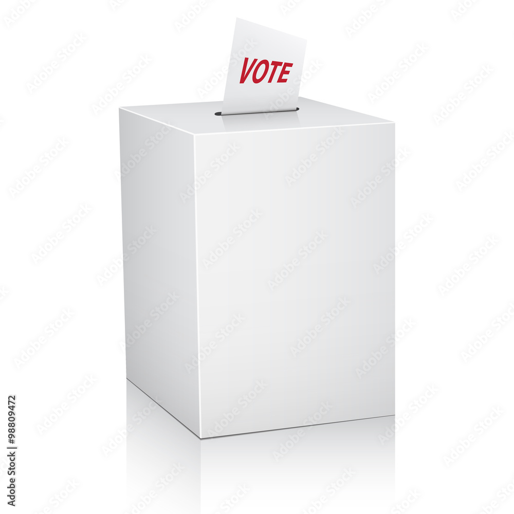 Ballot box with Ballot paper. Vector Illustration Stock Vector | Adobe ...