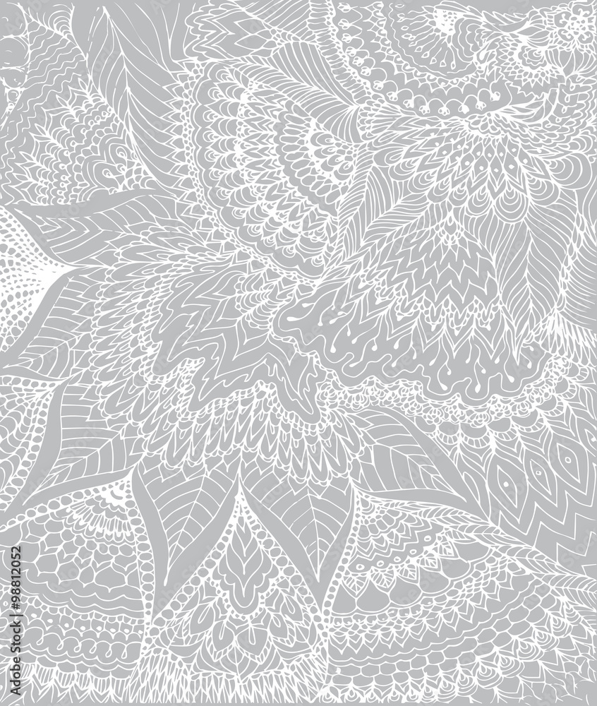 Vector illustration of doodle drawing on the light gray background ...
