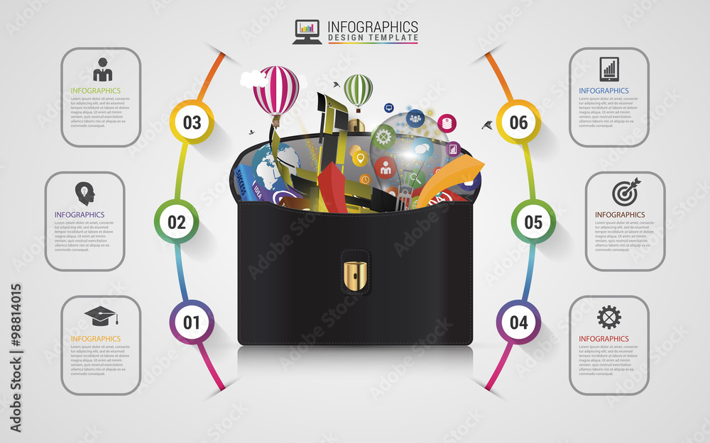 Infographic design template. Creative business case. Vector ...