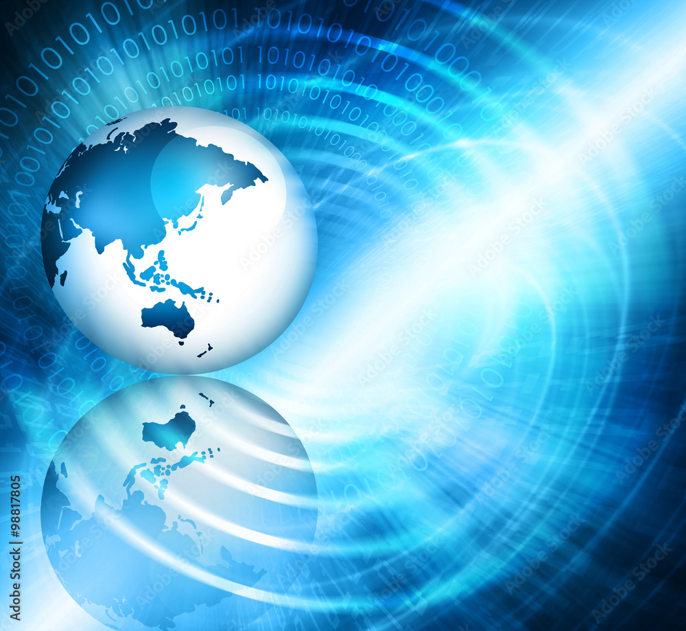 Best Internet Concept of global business. Globe, glowing lines on ...