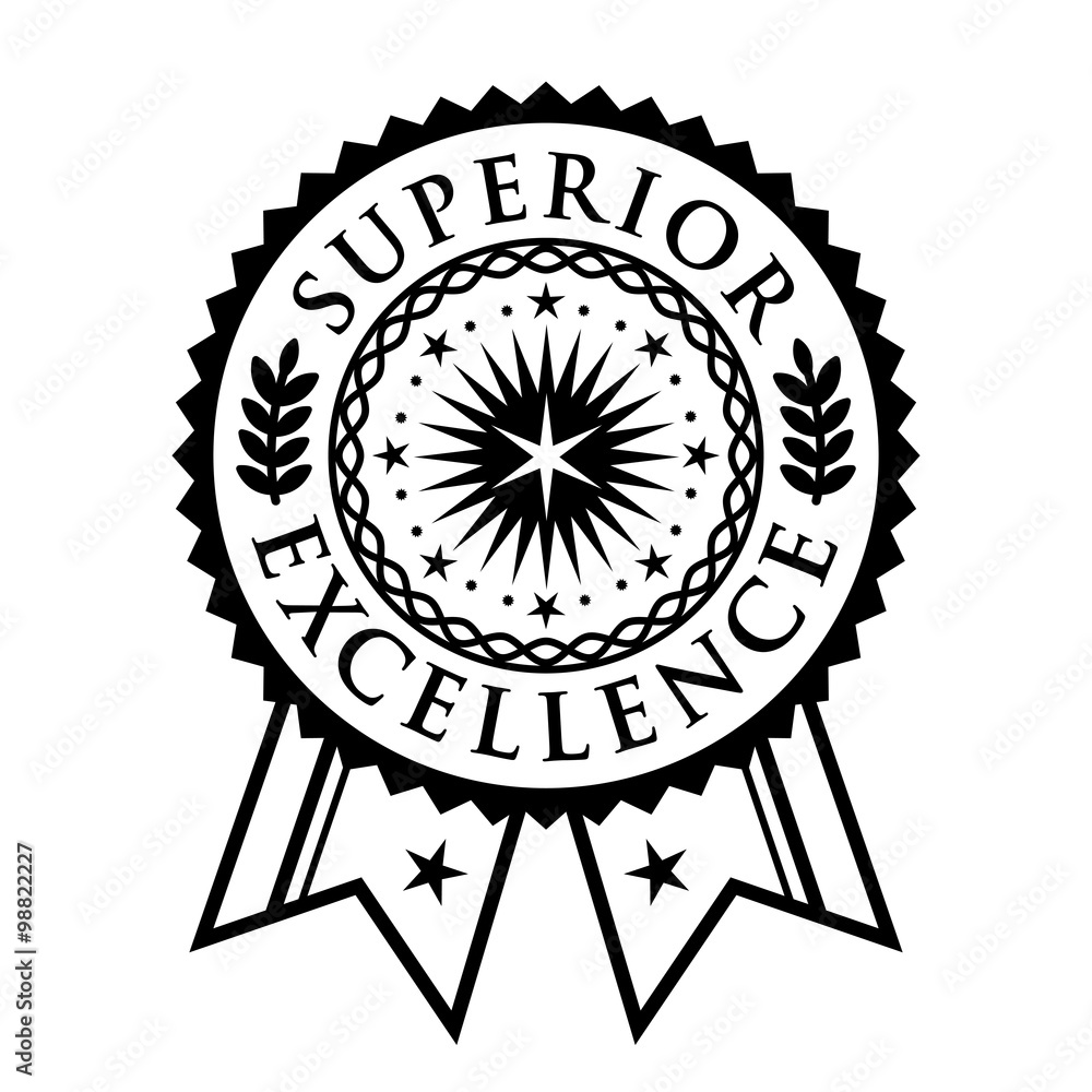 Certificate seal, emblem, superior excellence achievement Stock Vector ...