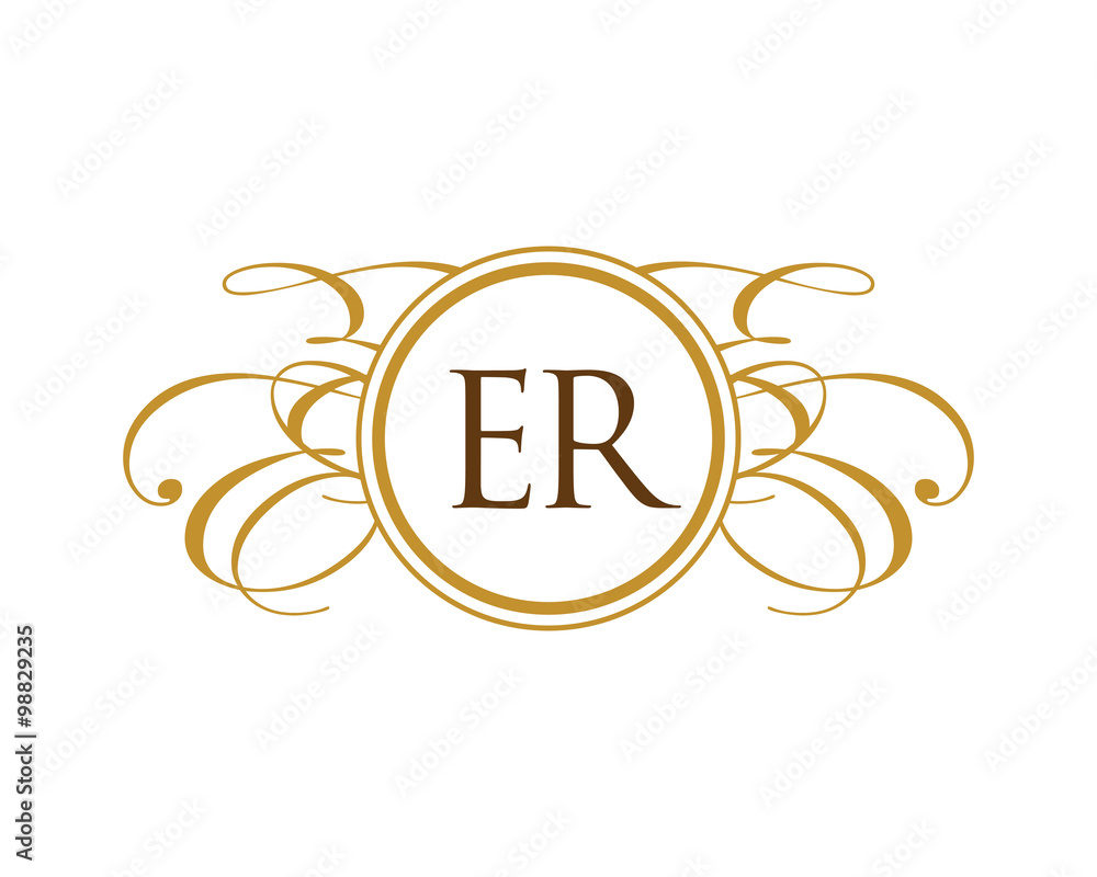 ER Luxury Royal Elegant Initial Logo Stock Vector | Adobe Stock