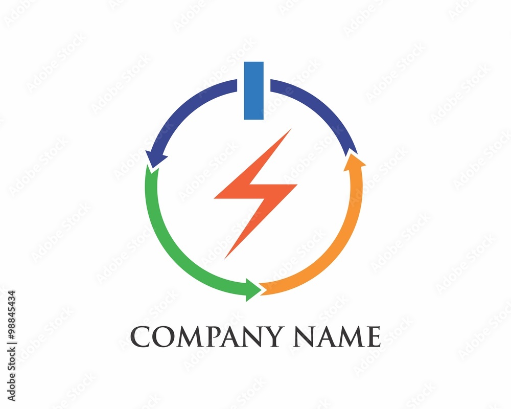 Power Electron Logo Stock Vector | Adobe Stock