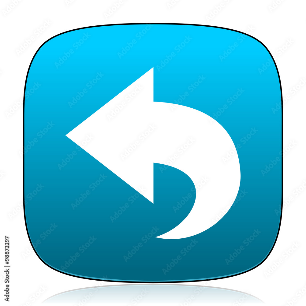 back blue icon Stock Illustration | Adobe Stock