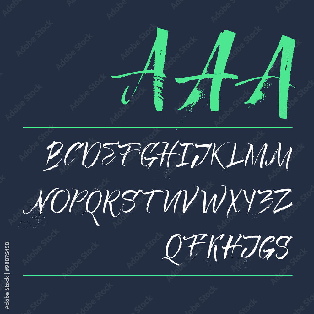 Alphabet letters: lowercase. Vector alphabet. Hand drawn letters ...