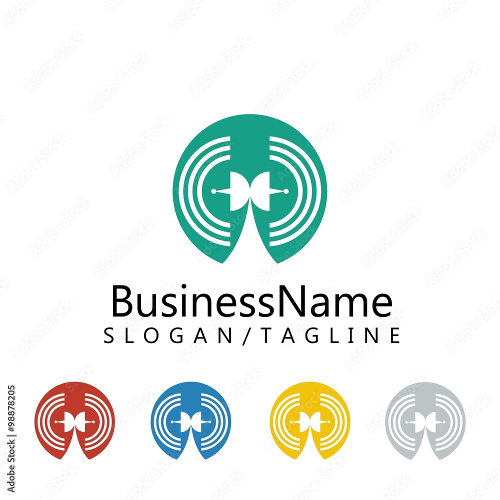 network technology logo icon vector Stock Vector | Adobe Stock