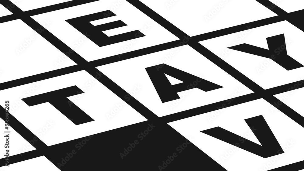 Animation of a conceptual crossword puzzle about leaving or staying ...