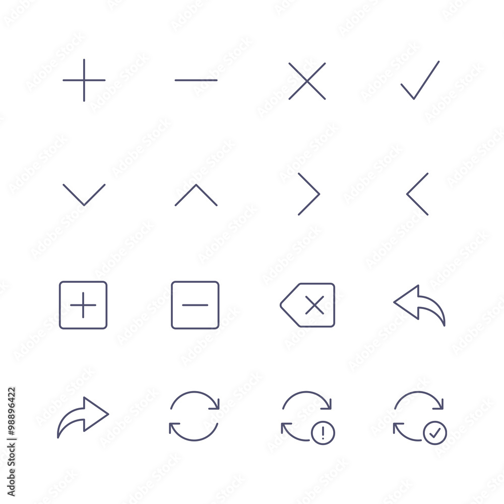 Symbols and arrows icons Stock Vector | Adobe Stock