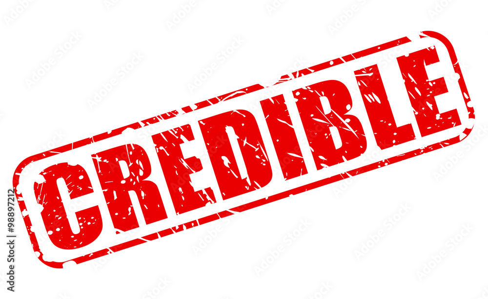 CREDIBLE red stamp text Stock Vector | Adobe Stock