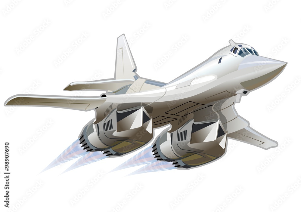Cartoon Military Airplane Stock Vector | Adobe Stock