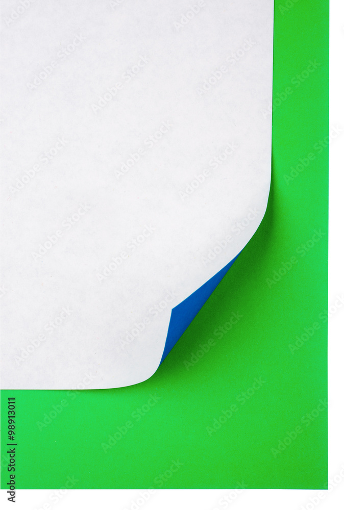 Colorful note paper with curl Stock Photo | Adobe Stock