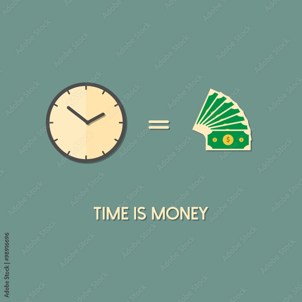 time is money Stock Vector | Adobe Stock