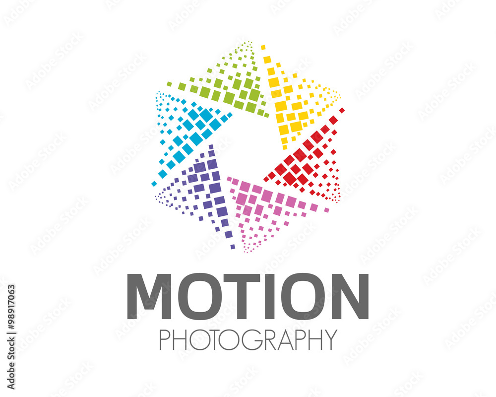 Abstract photography logo design . Hexagonal loop symbol photography ...