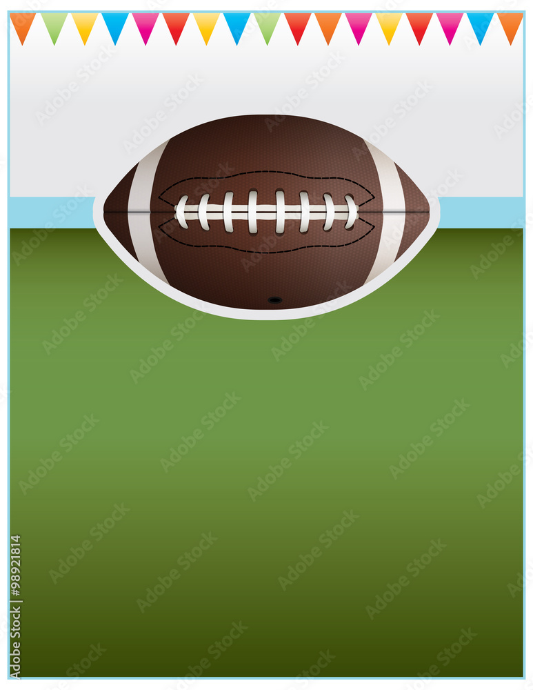 Vector Football Party Flyer Background Stock Vector | Adobe Stock