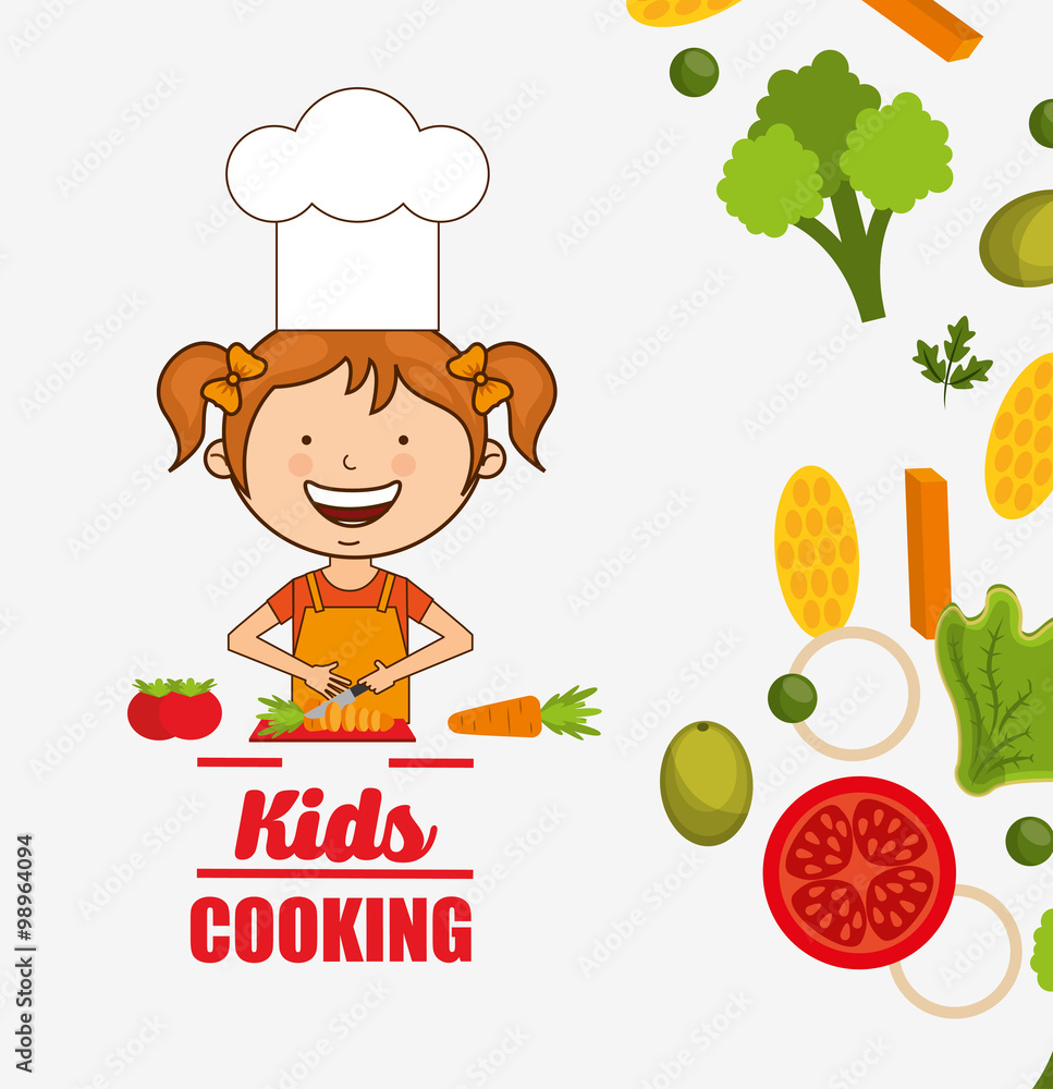 kids cooking design Stock ベクター | Adobe Stock