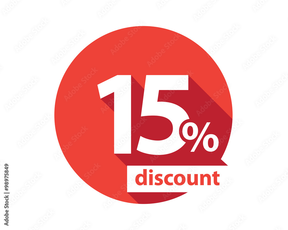 15 percent discount red circle 素材庫向量圖 | Adobe Stock