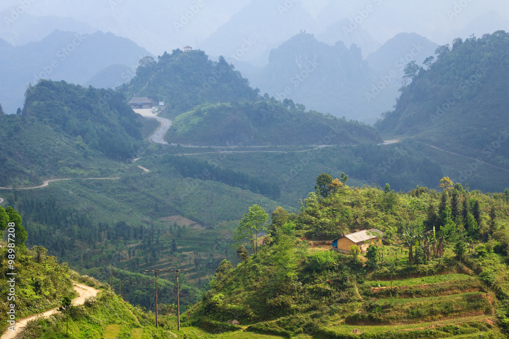 Quan Ba Heaven Gate, Ha Giang, Vietnam. Ha Giang in northern Vietnam is ...
