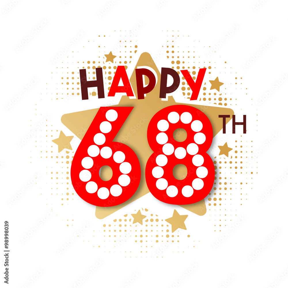 Happy 68th Birthday Stock Vector | Adobe Stock