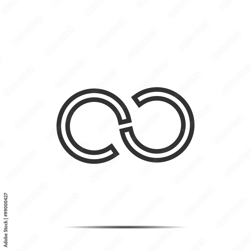 Infinity symbols logo concept letter c Stock Vector | Adobe Stock