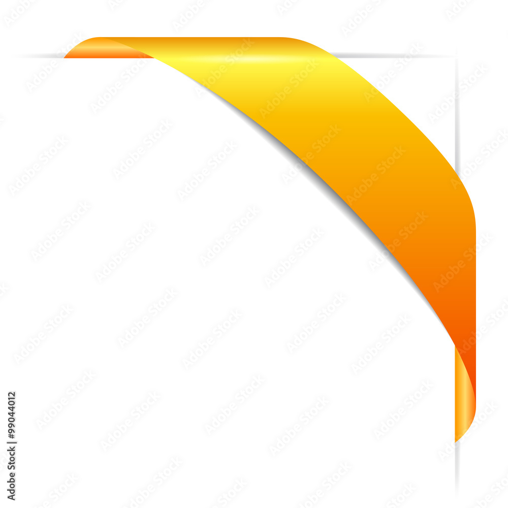 Gold corner ribbon Stock Vector | Adobe Stock