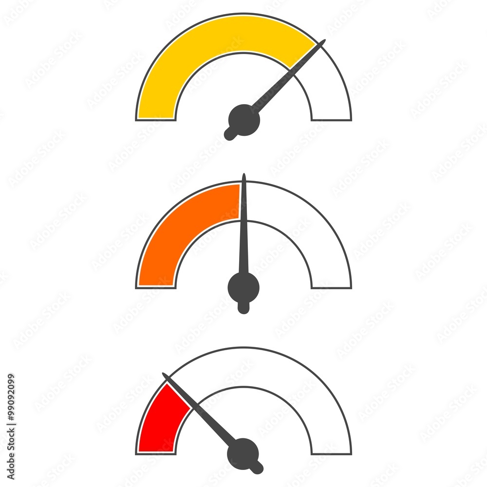 Gauge, meter templates. Pressure gauge, level concepts Stock Vector ...