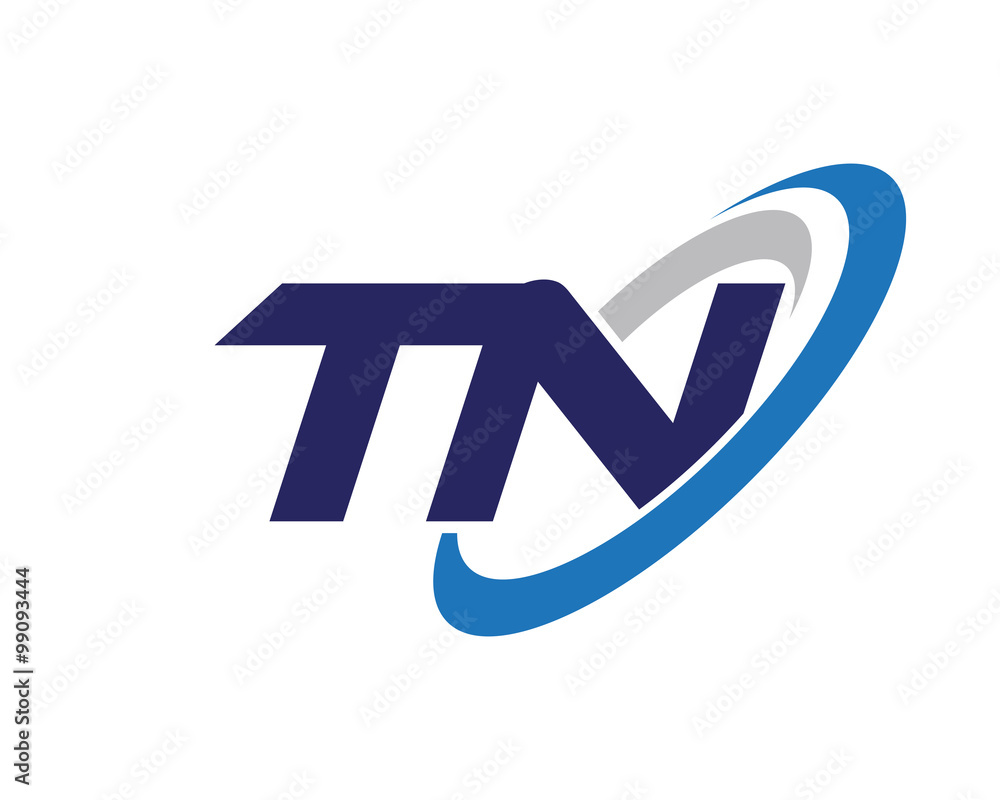 TN Letter Swoosh Network Logo Stock Vector | Adobe Stock