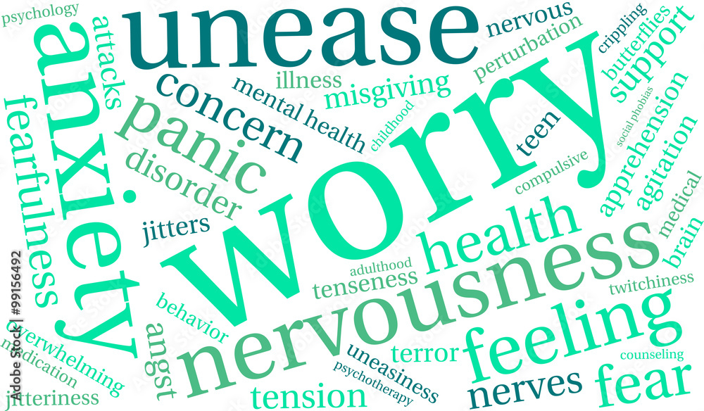 Worry Word Cloud Stock Vector | Adobe Stock