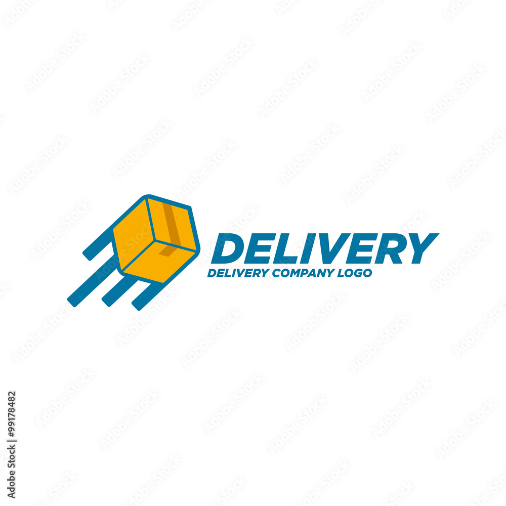 Flying Box Logo Stock Vector | Adobe Stock