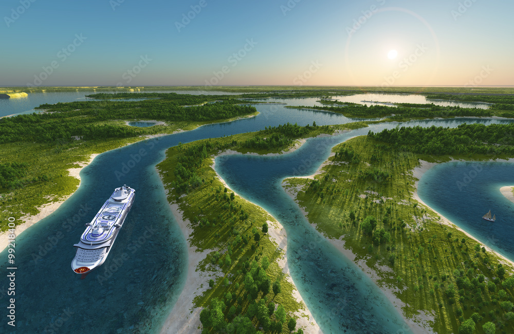 River. Stock Illustration | Adobe Stock