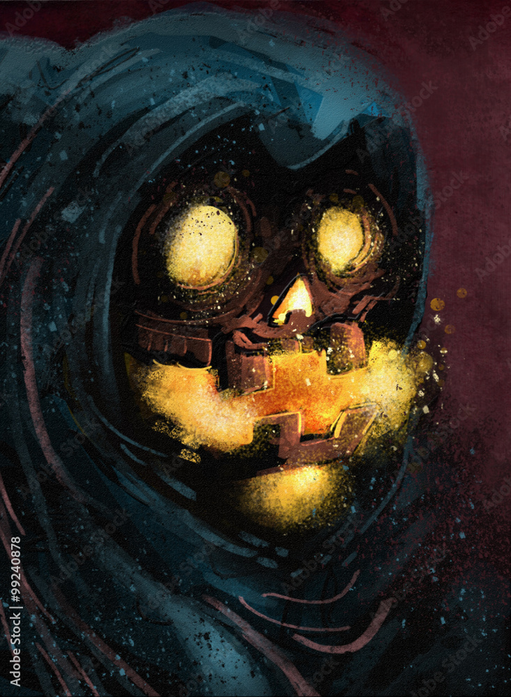 calavera terrorifica ilustración de Stock | Adobe Stock