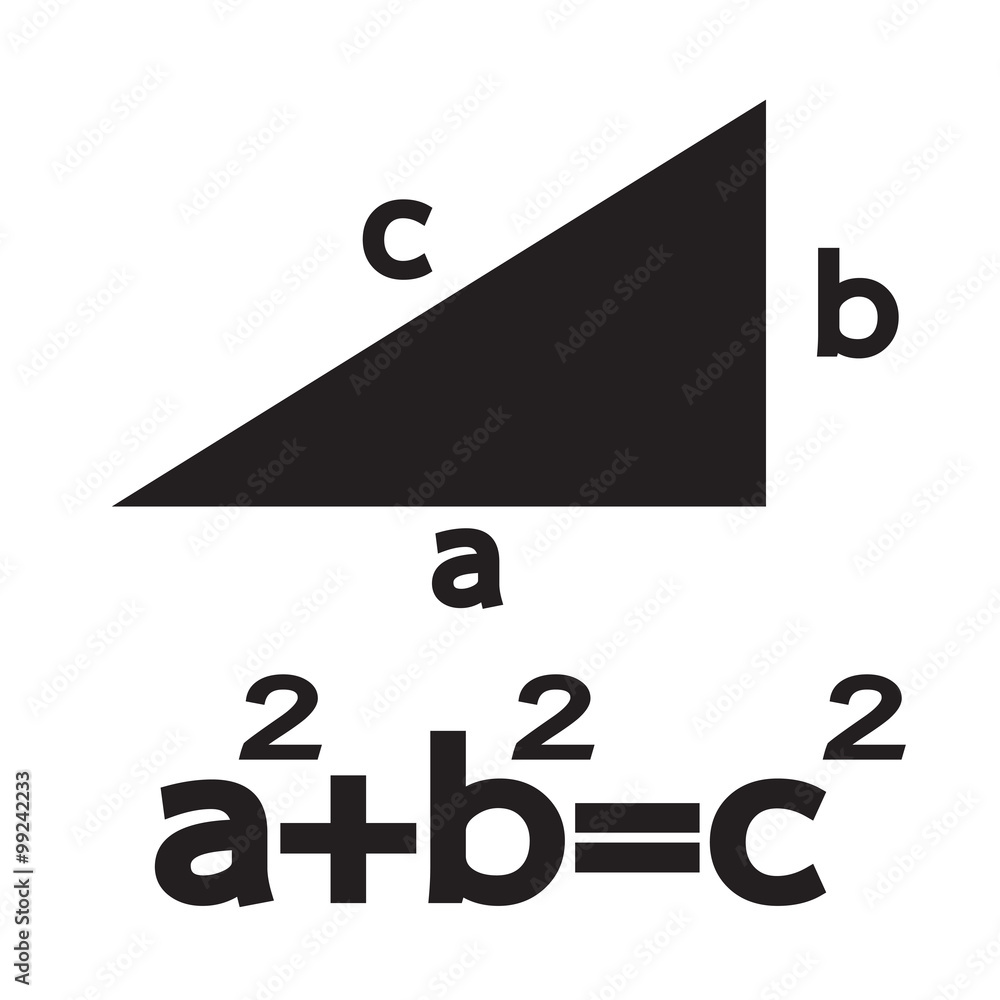 Pythagoras theorem icon Illustration Art Stock Vector | Adobe Stock