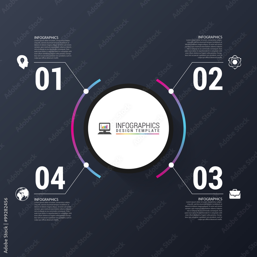 Circle infographic concept. Modern design template. Vector Stock Vector ...