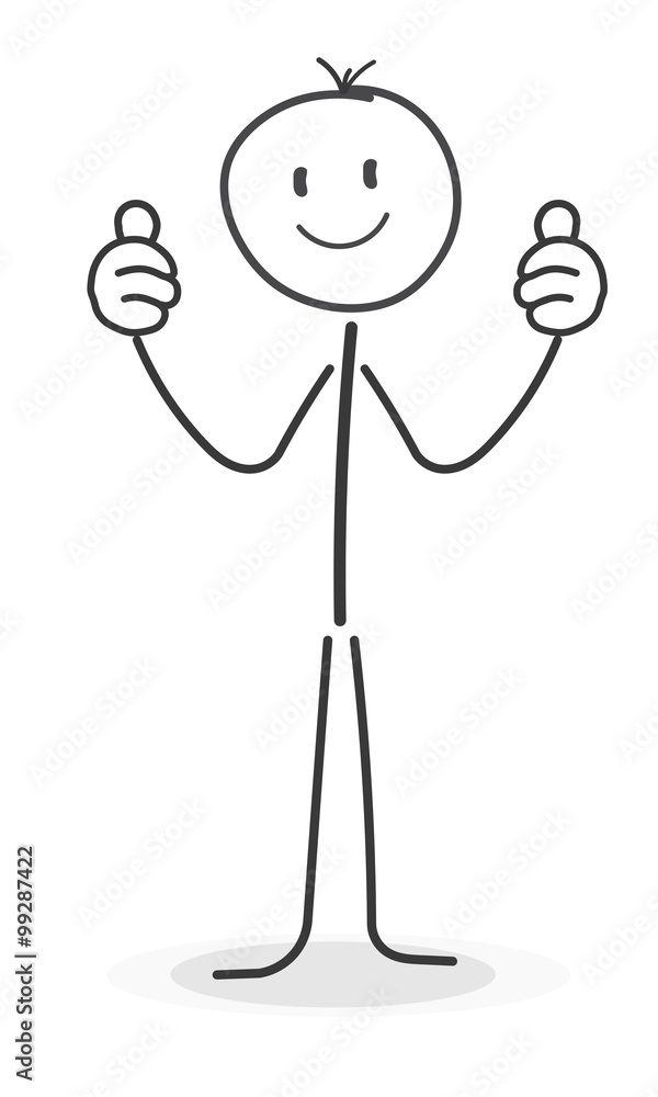 Very Positiv Stickman Stock Vector | Adobe Stock