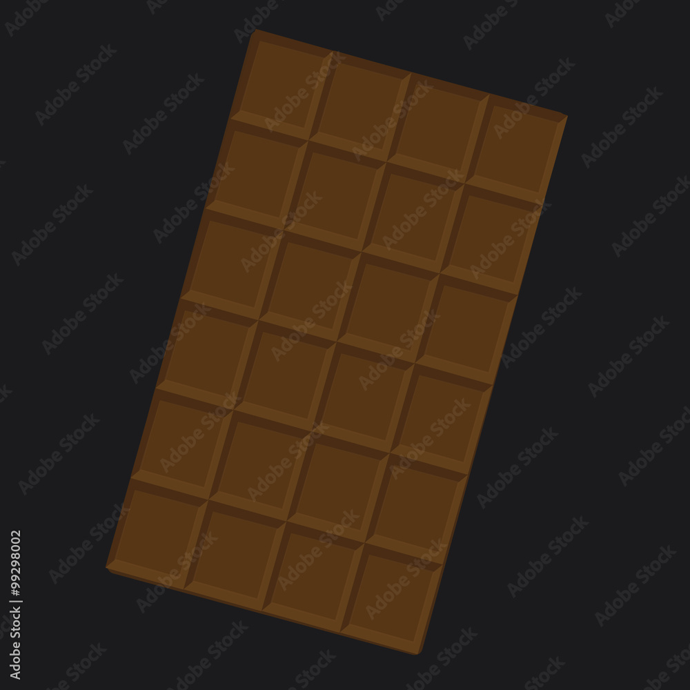 Chocolate bar icon, modern minimal flat design style, vector ...