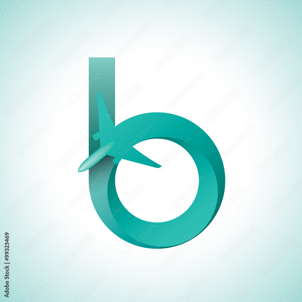 Airline logo design with letter "B" Stock Vector | Adobe Stock