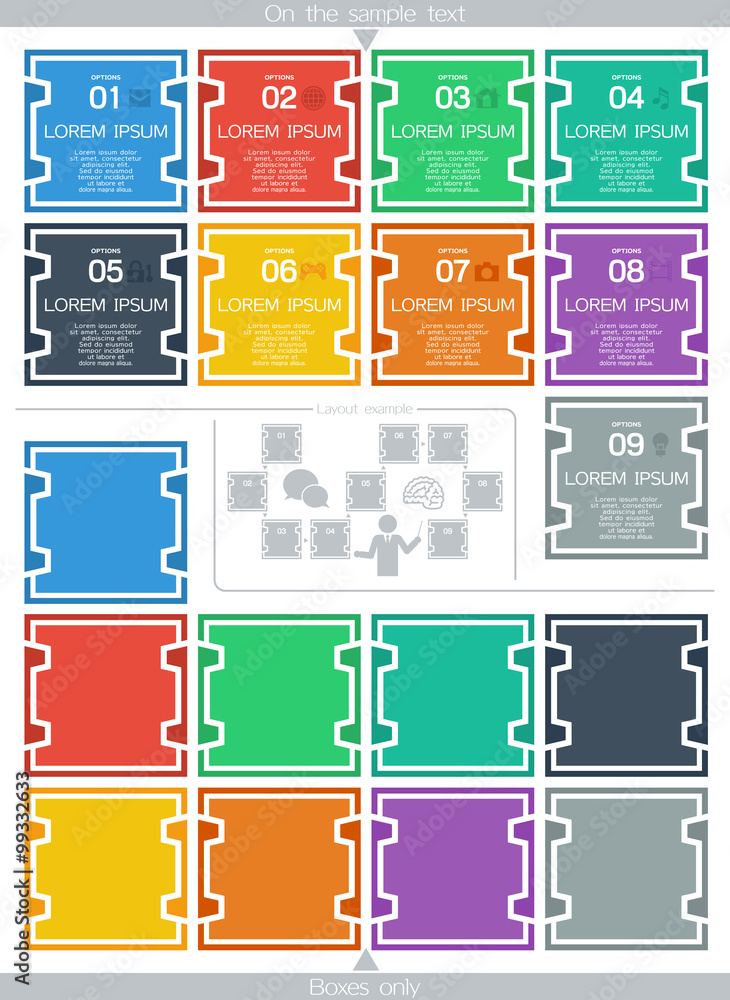 Infographic (Text boxes) Stock Vector | Adobe Stock