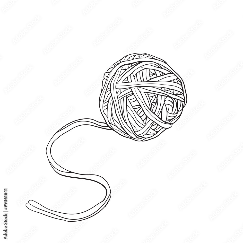 Yarn ball Stock Vector | Adobe Stock