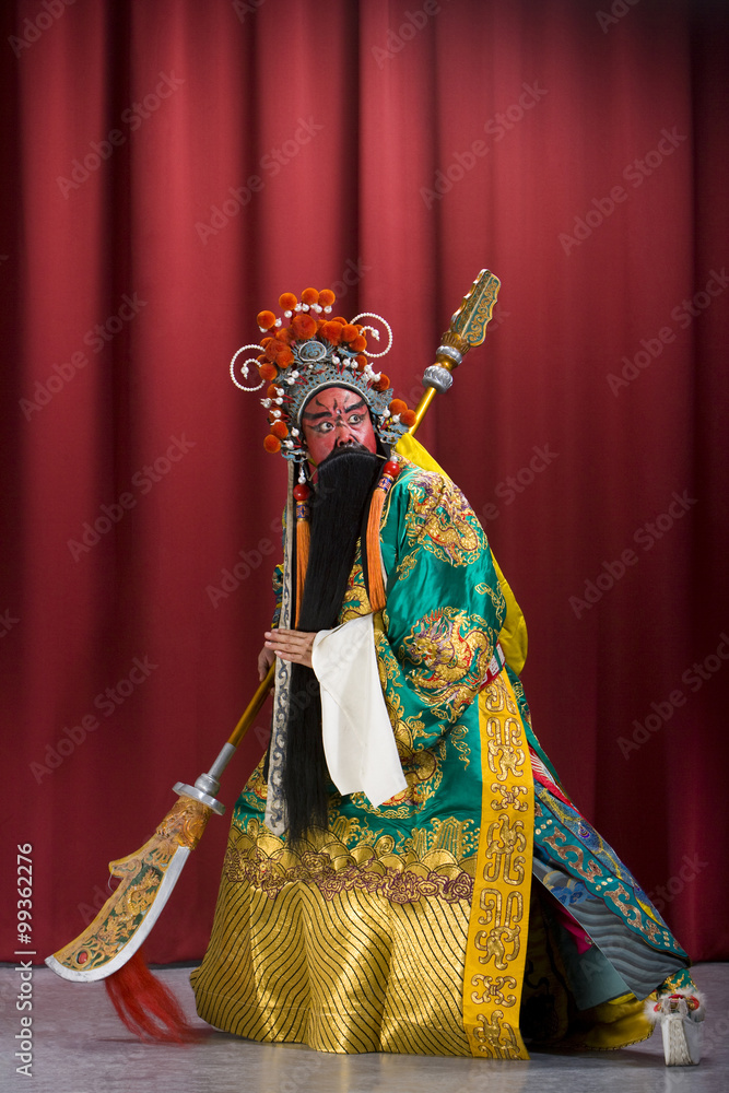 Guang Gong, Ancient Chinese General in Beijing Opera Costume ...