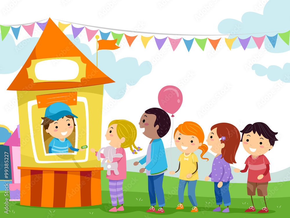 Children Queuing Clipart