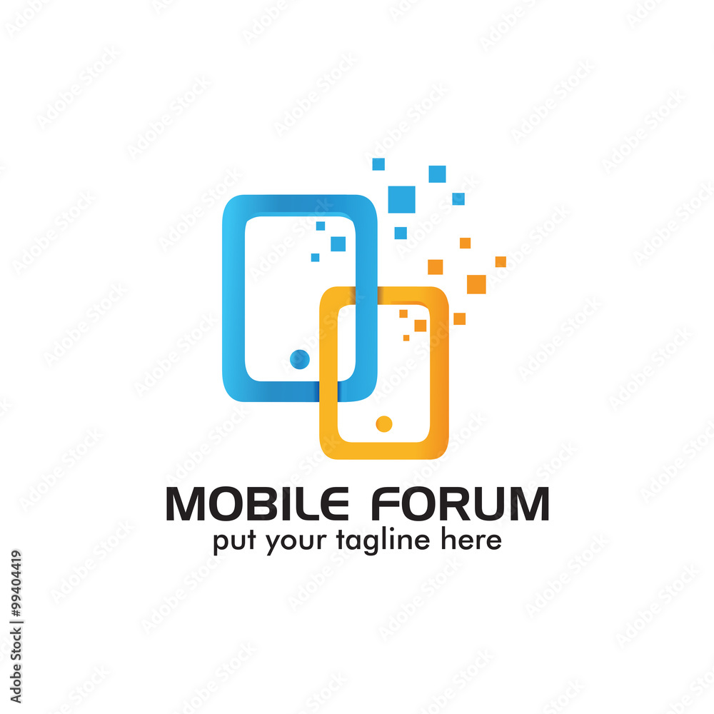 Gadget Mobile Forum Icon logo Stock Vector | Adobe Stock