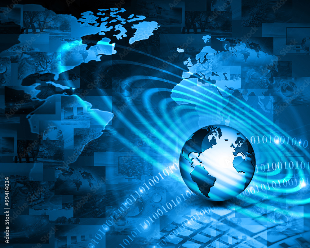 Best Internet Concept of global business. Globe, glowing lines on ...