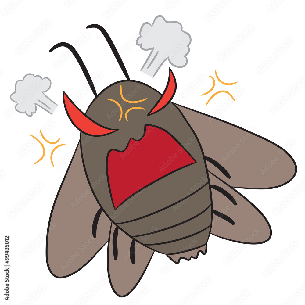 vector cartoon character cockroach angry Stock Vector | Adobe Stock