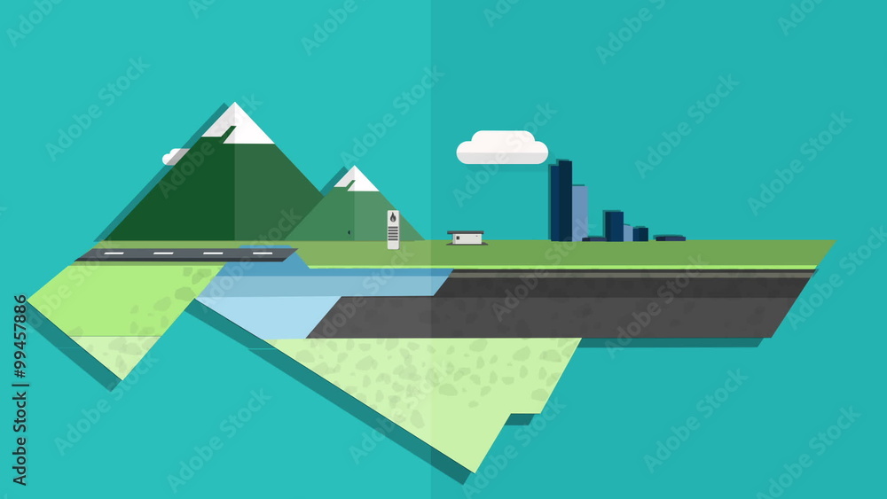 Infographics illustrating transportation impact on global warming Stock ...
