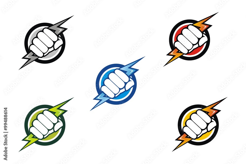 fist power electrical vector de Stock | Adobe Stock