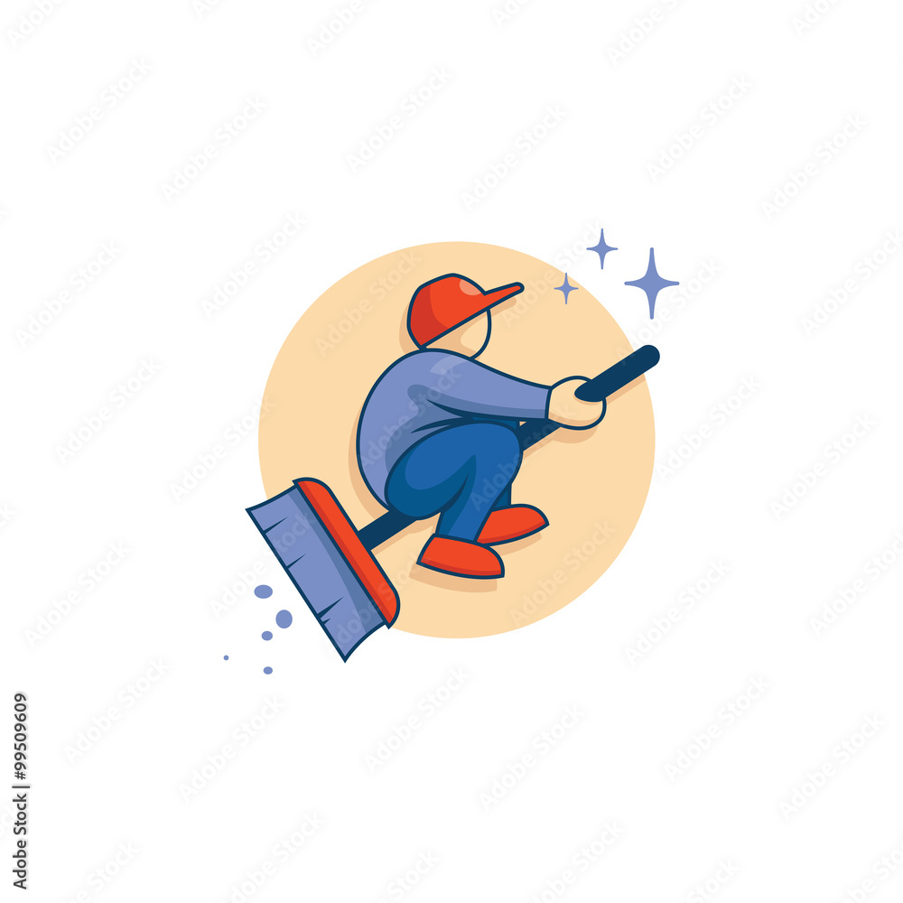 Magic Clean App Logo Stock Vector | Adobe Stock