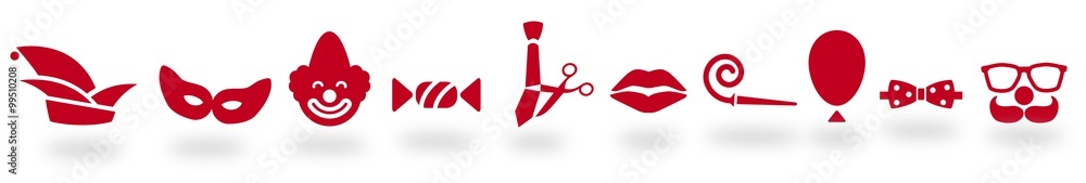 Karneval Piktogramme - Banner Stock Vector | Adobe Stock